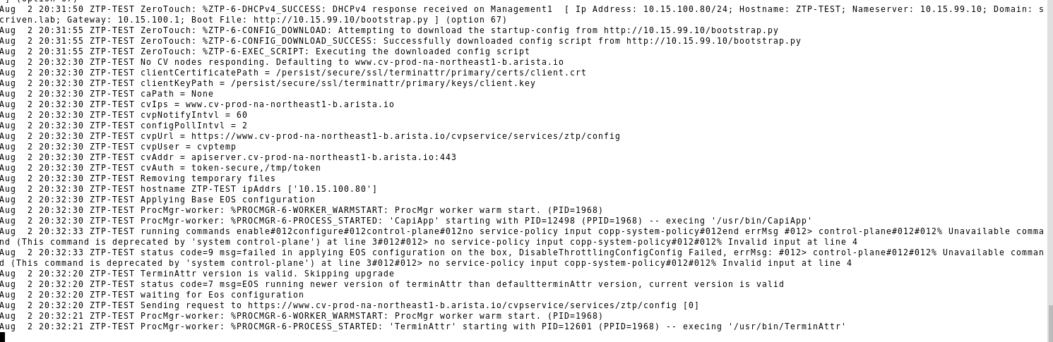 A Practical Guide to Zero Touch Provisioning (ZTP) in CloudVision as a ...