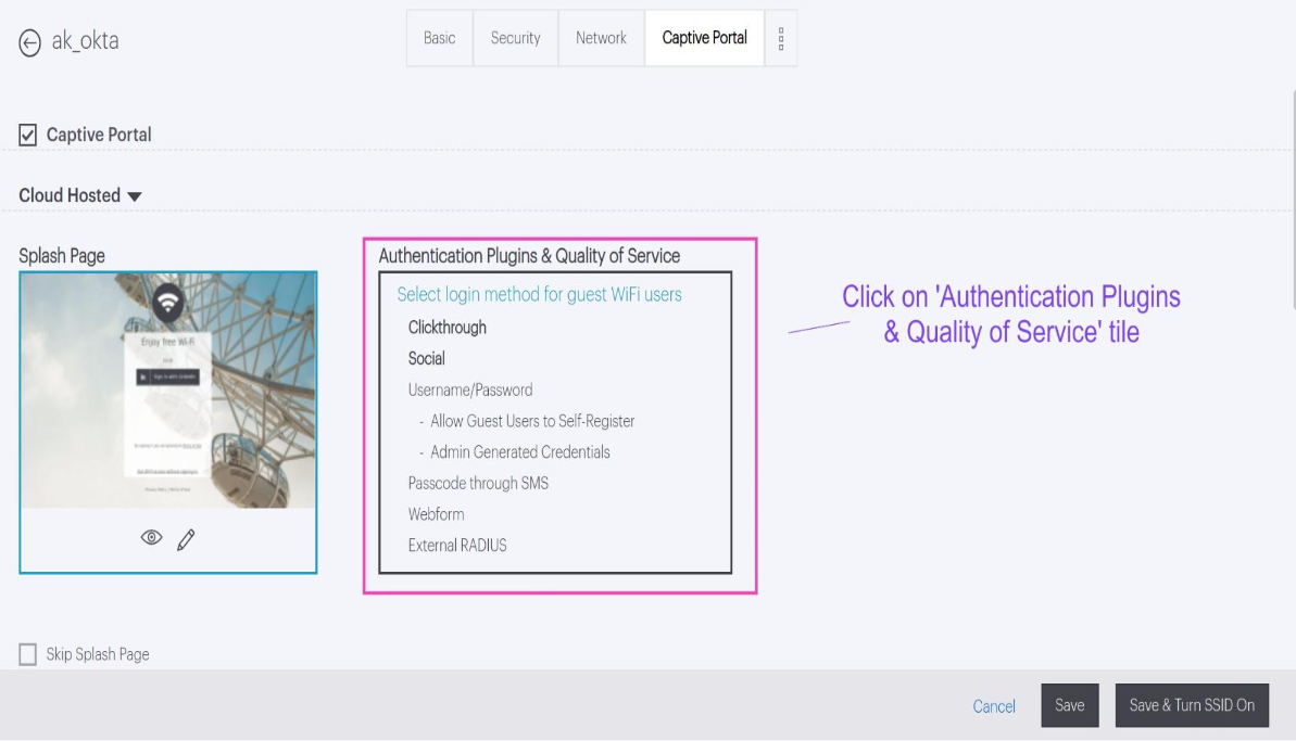 Authenticate Users With Okta in Captive Portal