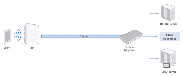 Access Point RADIUS Server Communication Via Tunnel