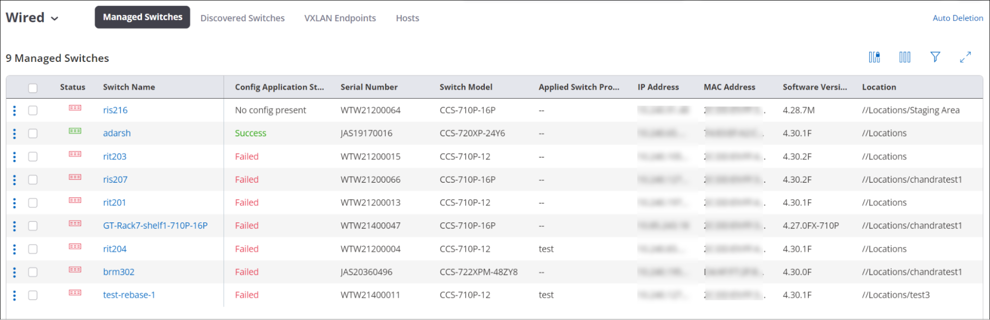 Onboarding, Managing, and Configuring Switches in CV-CUE