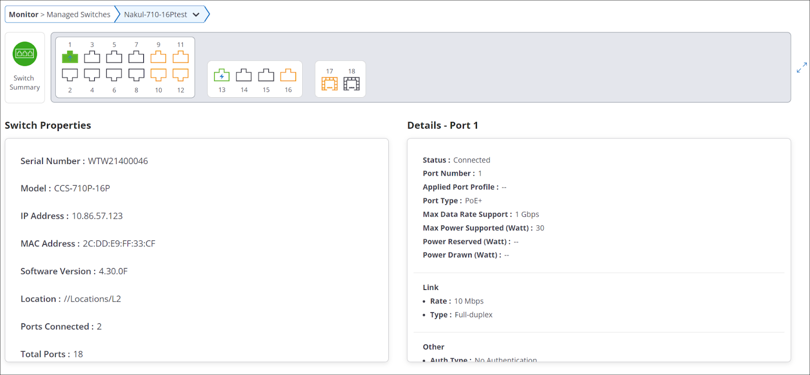 Onboarding, Managing, and Configuring Switches in CV-CUE