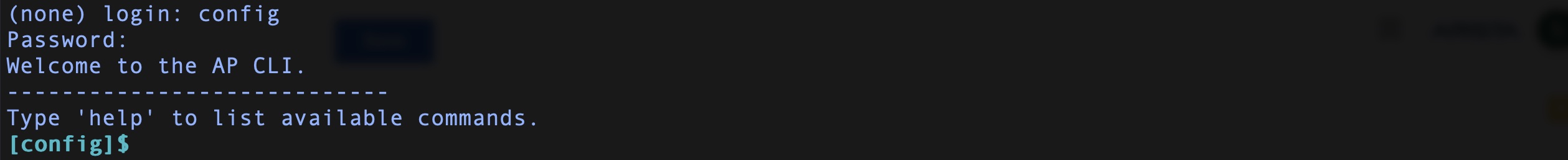 Arista Wireless AP CLI