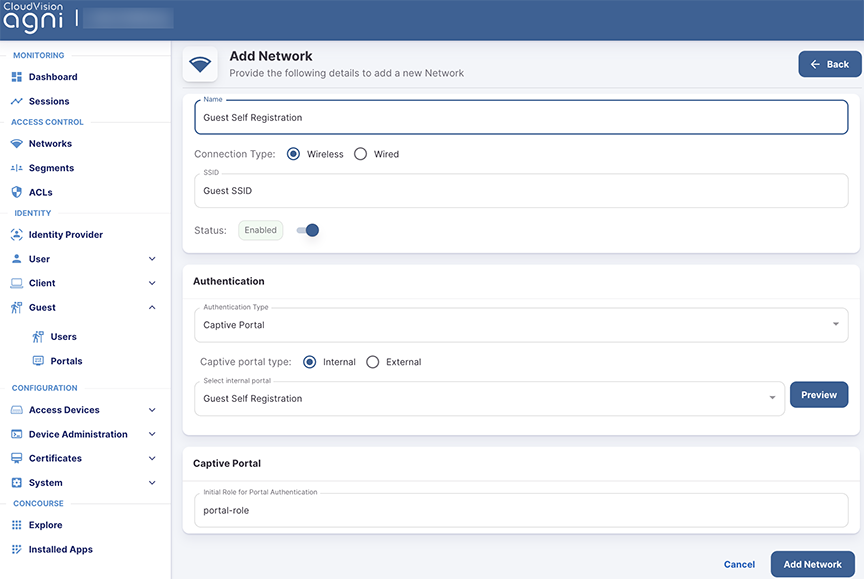 Configuring Guest Portal Using Self-Registration (Wireless)