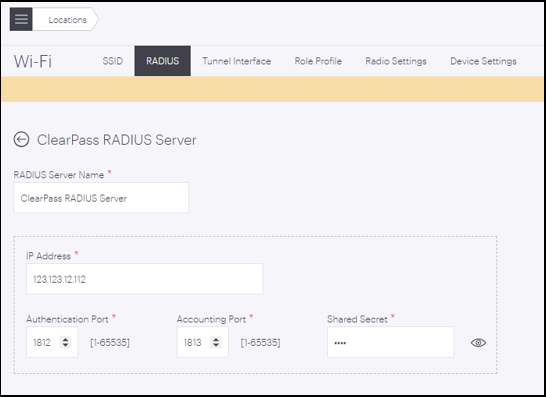 Integration with Aruba ClearPass