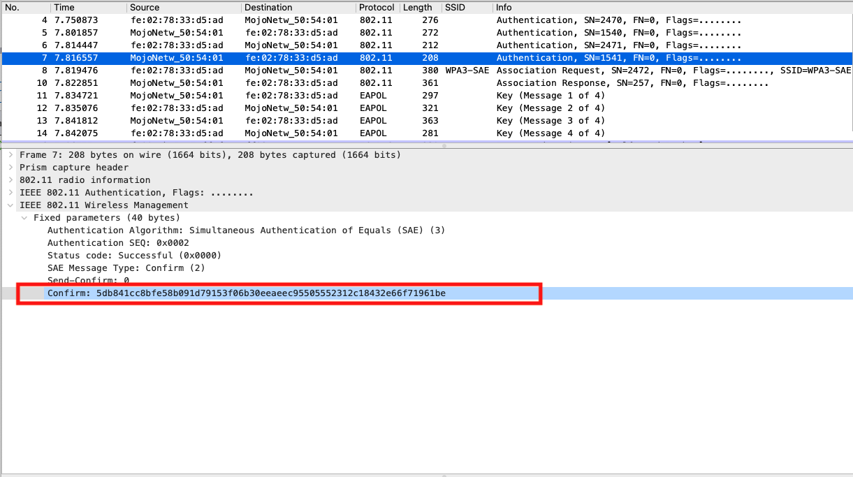 WPA3 Personal - Simultaneous Authentication of Equals(SAE)