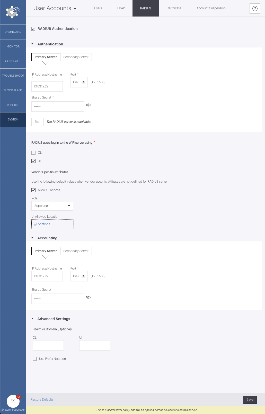 Setting Up RADIUS Authentication for On-Prem CV-CUE with FreeRadius
