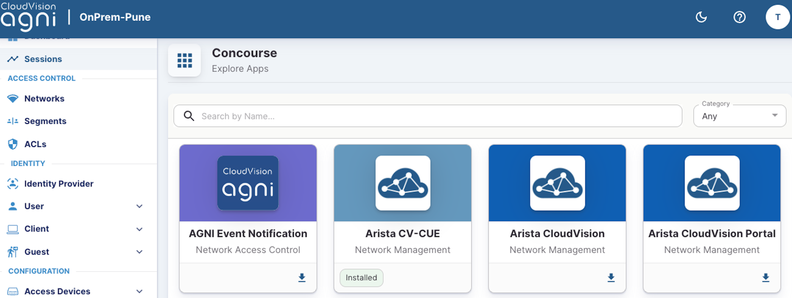 Integration of AGNI - CloudVision Portal