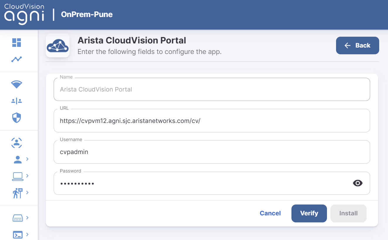 Integration of AGNI - CloudVision Portal