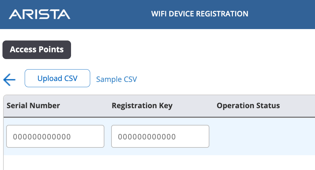 How to Register Arista APs via Launchpad