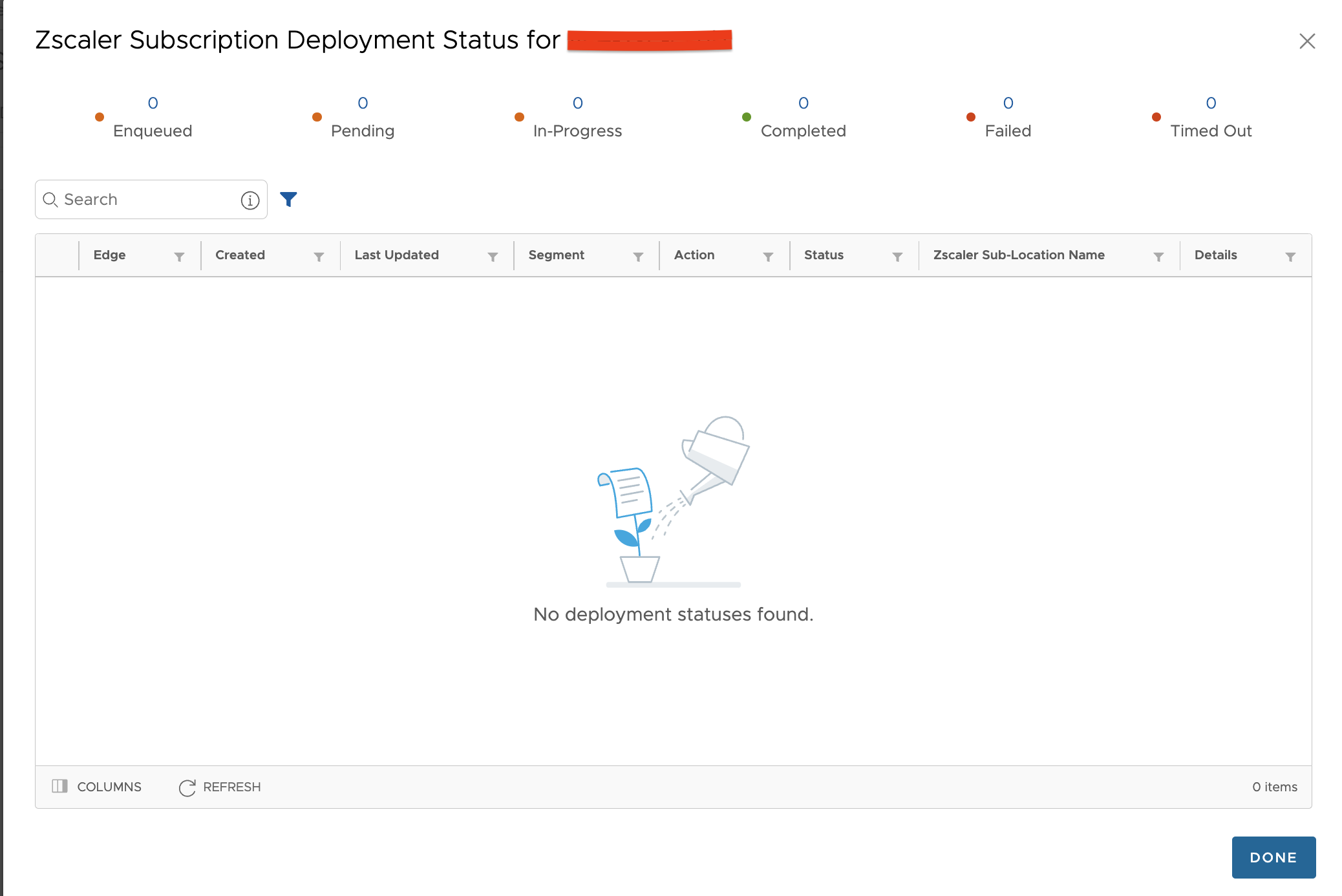 Zscaler location edit options
